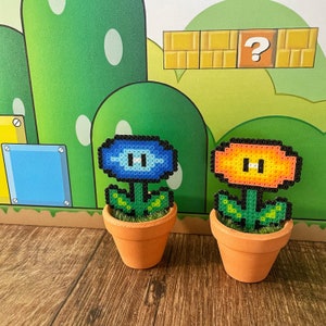 Fire and Ice Mario Flowers | Mario Kart | Video Game Decor | Boys Video ...