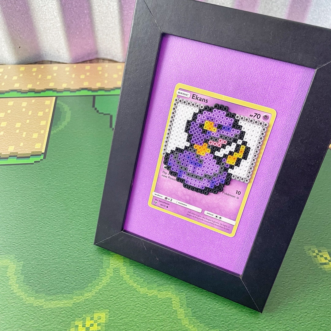 Ekans Pokemon Go Card Pixel Framed Art | Retro Video Game Player ...