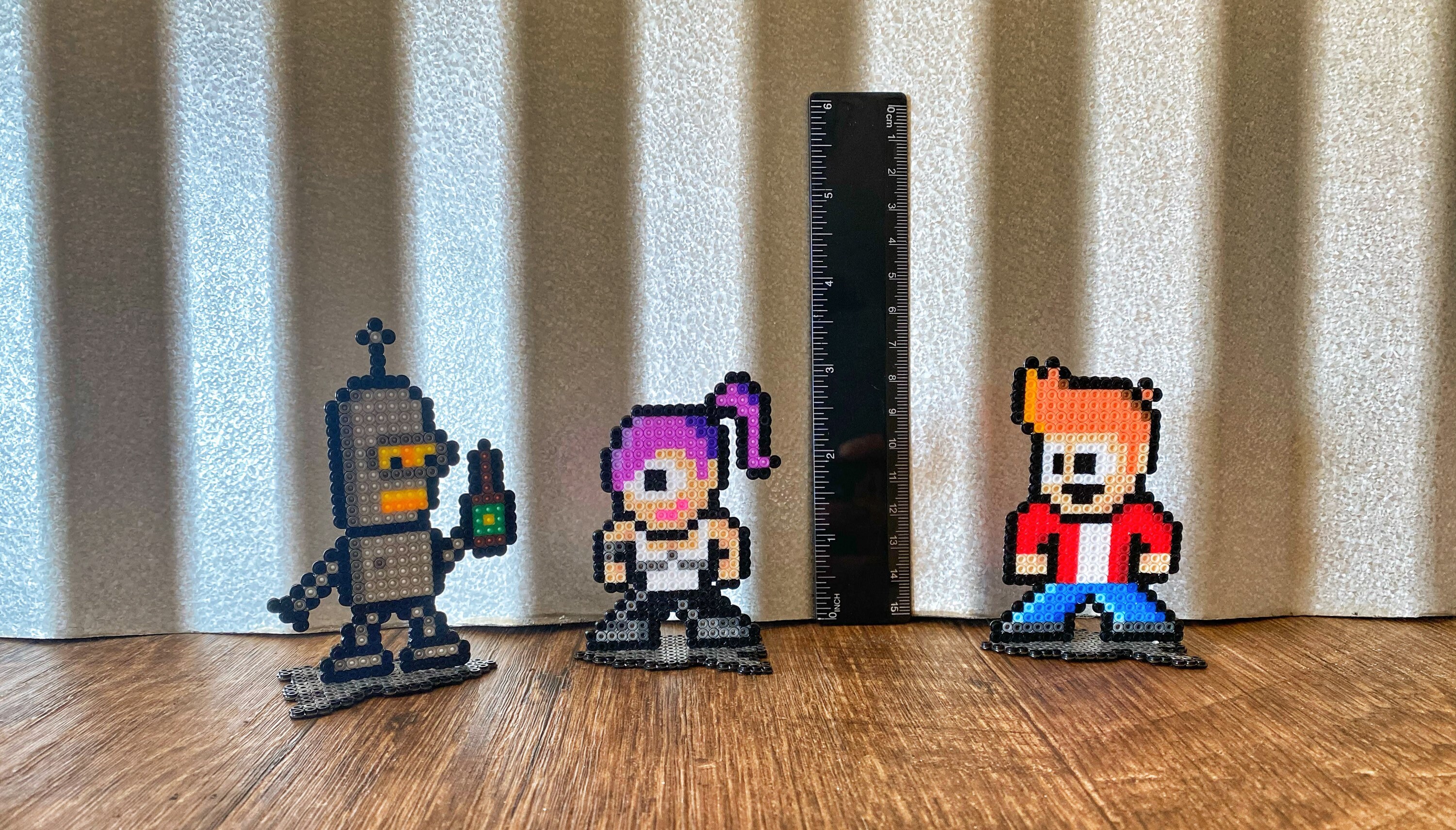Futurama Character Art | Bender Perler Sprite | Leela Figurine | Fry ...
