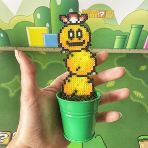 Super Mario Cactus Pokey Character in Warp Tube | Video Game Art | Game ...