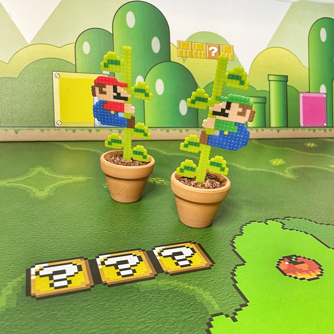 Mario and Luigi Vine Plants Video Game Decor Desk Plant - Etsy