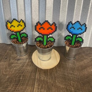Large Retro Super Mario Flowers | Video Game Decor | Desk Plant | Game ...