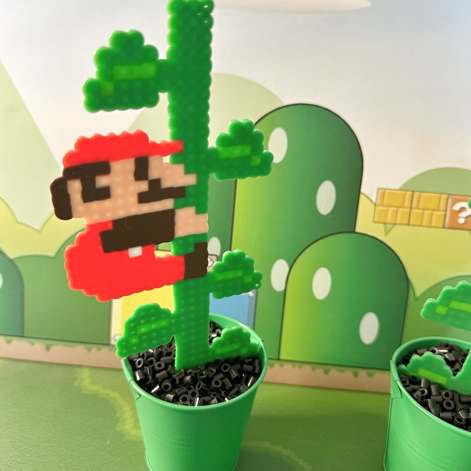 Large Retro Mario and Luigi Plant | Video Game Decor | Desk Plant ...
