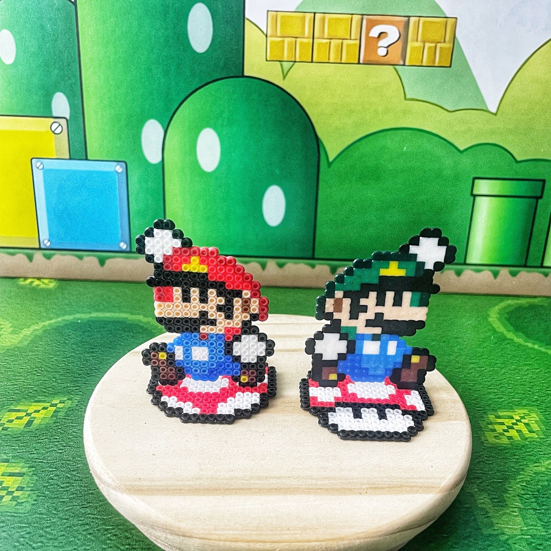 Super Mario Bros Desk Toy Luigi and Mario Gamer | Video Game Decor ...