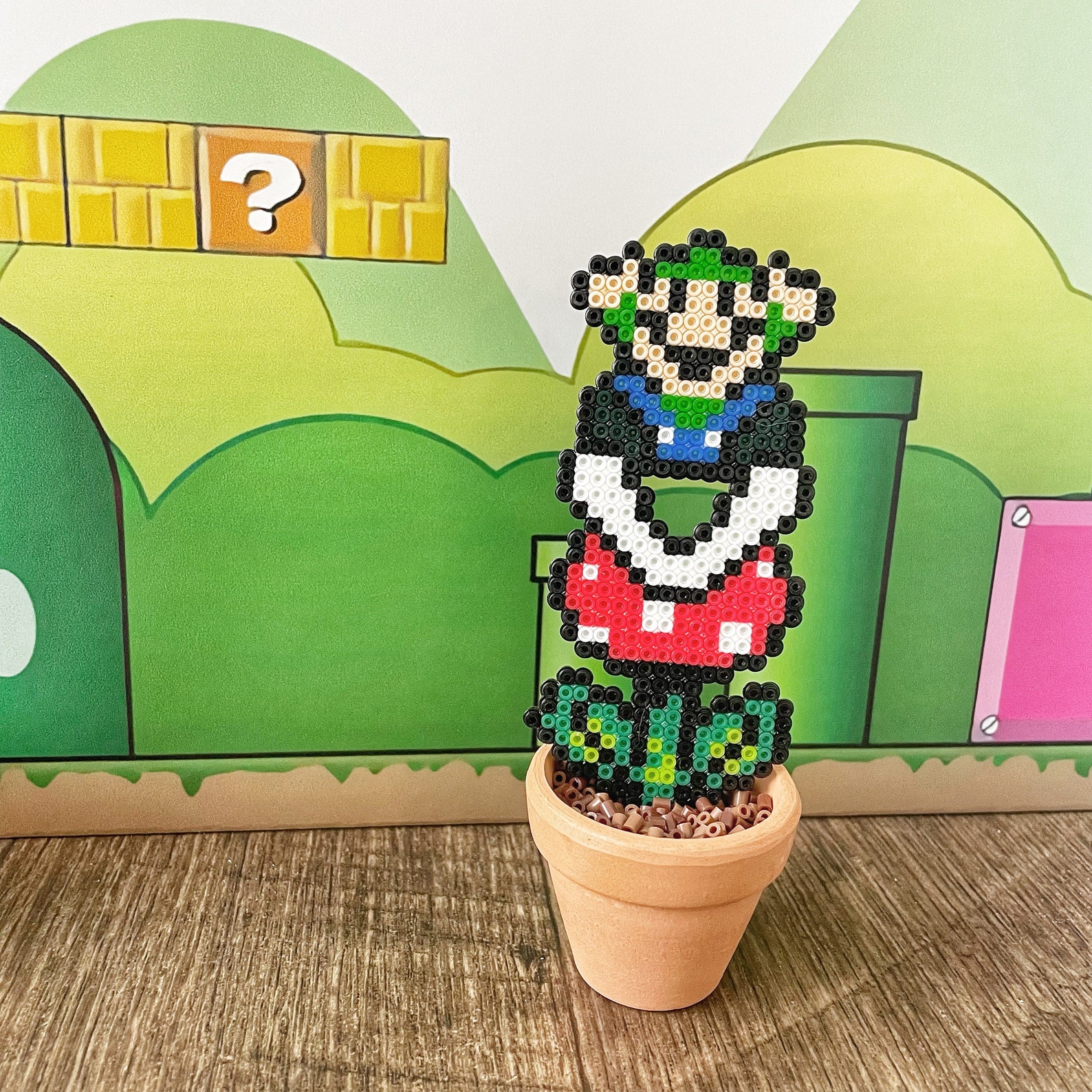 Retro Mario and Luigi Plants | Video Game Decor | Desk Plant | Game ...