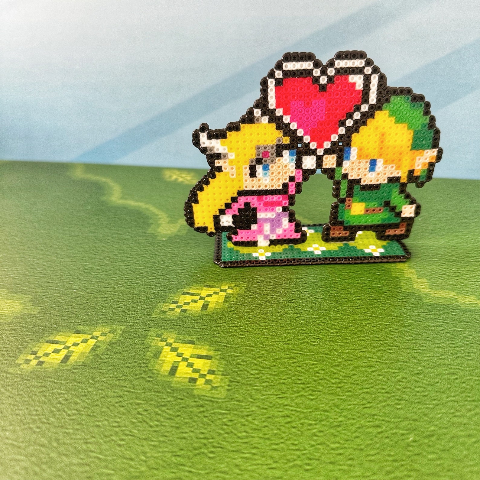 Link and Zelda Heart Figurine | Link & Zelda | Video Game Decor | Retro ...