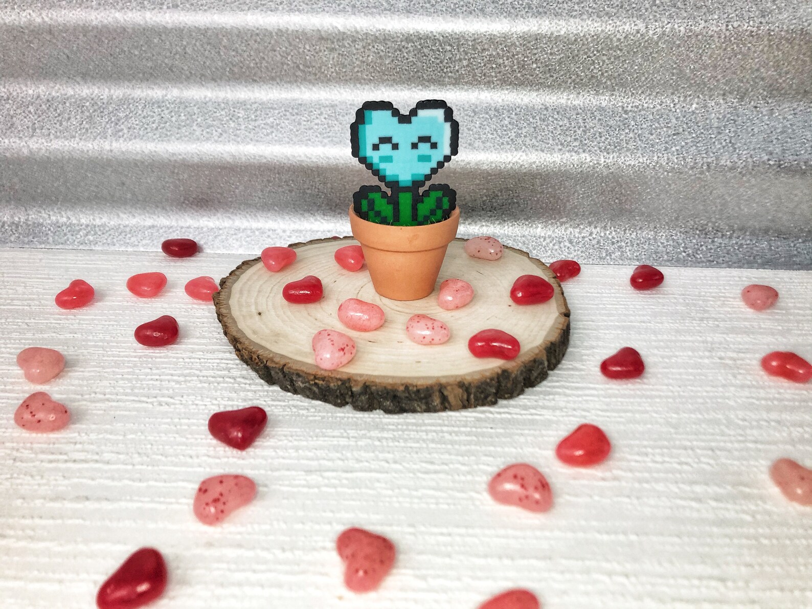Valentines Heart Flowers Mario Plant Video Game Decor - Etsy