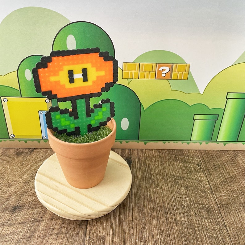 Large Super Mario Fire and Ice Flower Game Room Decor - Etsy