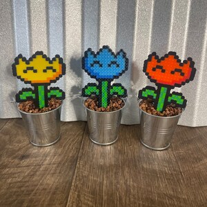 Large Retro Super Mario Flowers | Video Game Decor | Desk Plant | Game ...