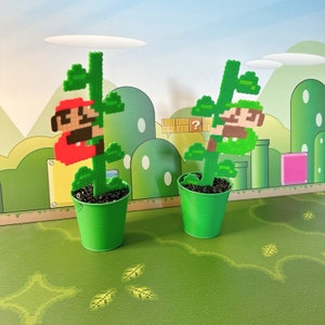 Large Retro Mario and Luigi Plant | Video Game Decor | Desk Plant ...
