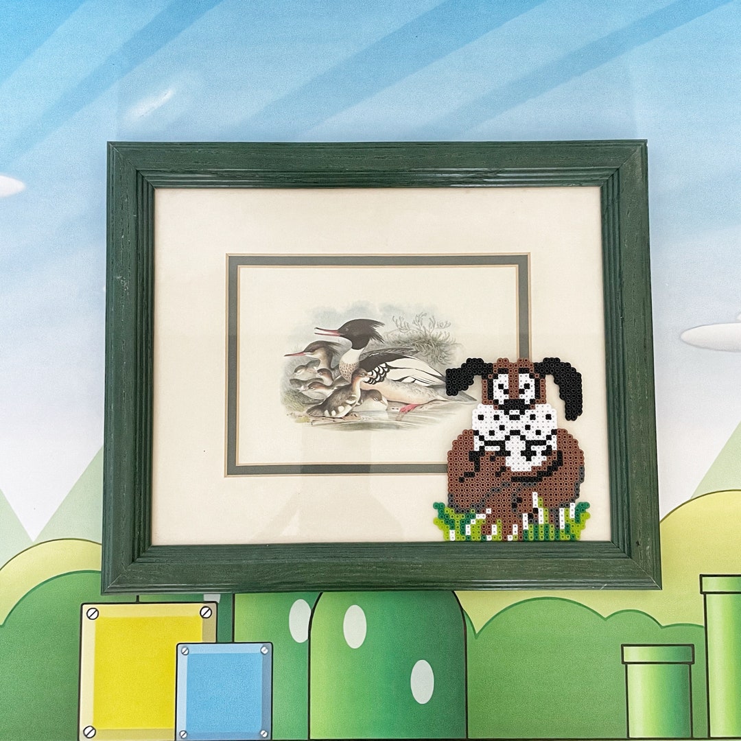 Duck Hunt Pixel Art Reclaimed Perler Bead Painting Duck Hunt Video Game ...