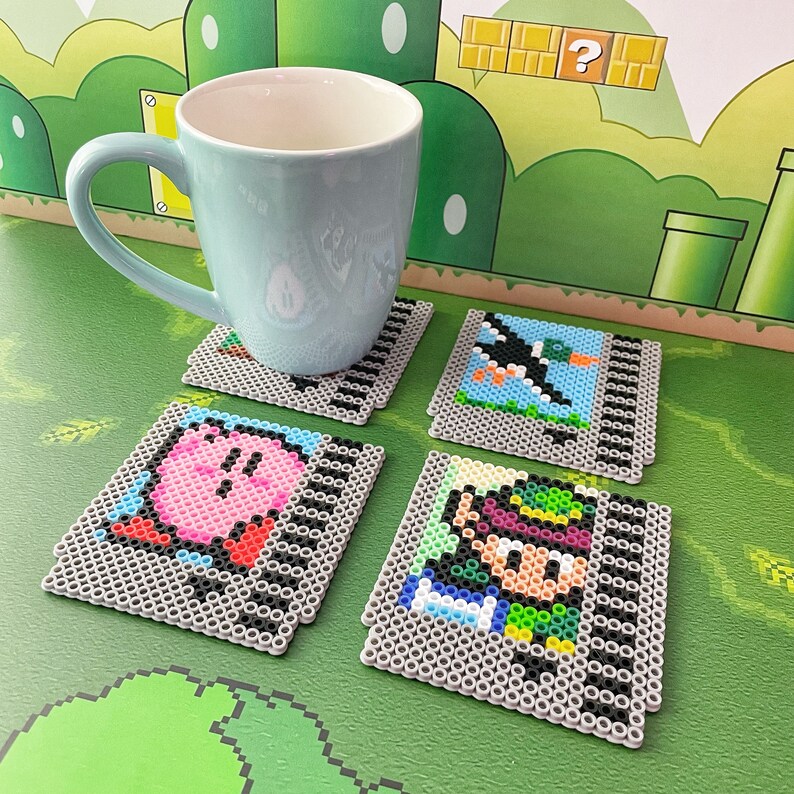 Retro Video Game Coaster Set Nintendo Gamer Gift NES - Etsy
