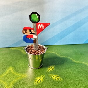 Super Mario Climbing Flagpole | Video Game Decor | Desk Plant | Game ...