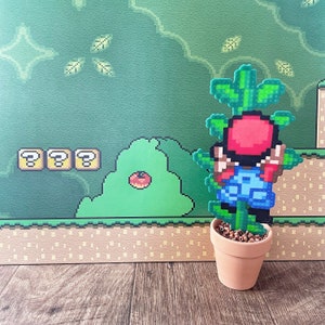 Large Climbing Mario Plants | Video Game Decor | Desk Plant | Game Room ...