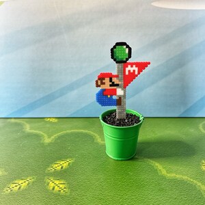 Super Mario Climbing Flagpole | Video Game Decor | Desk Plant | Game ...
