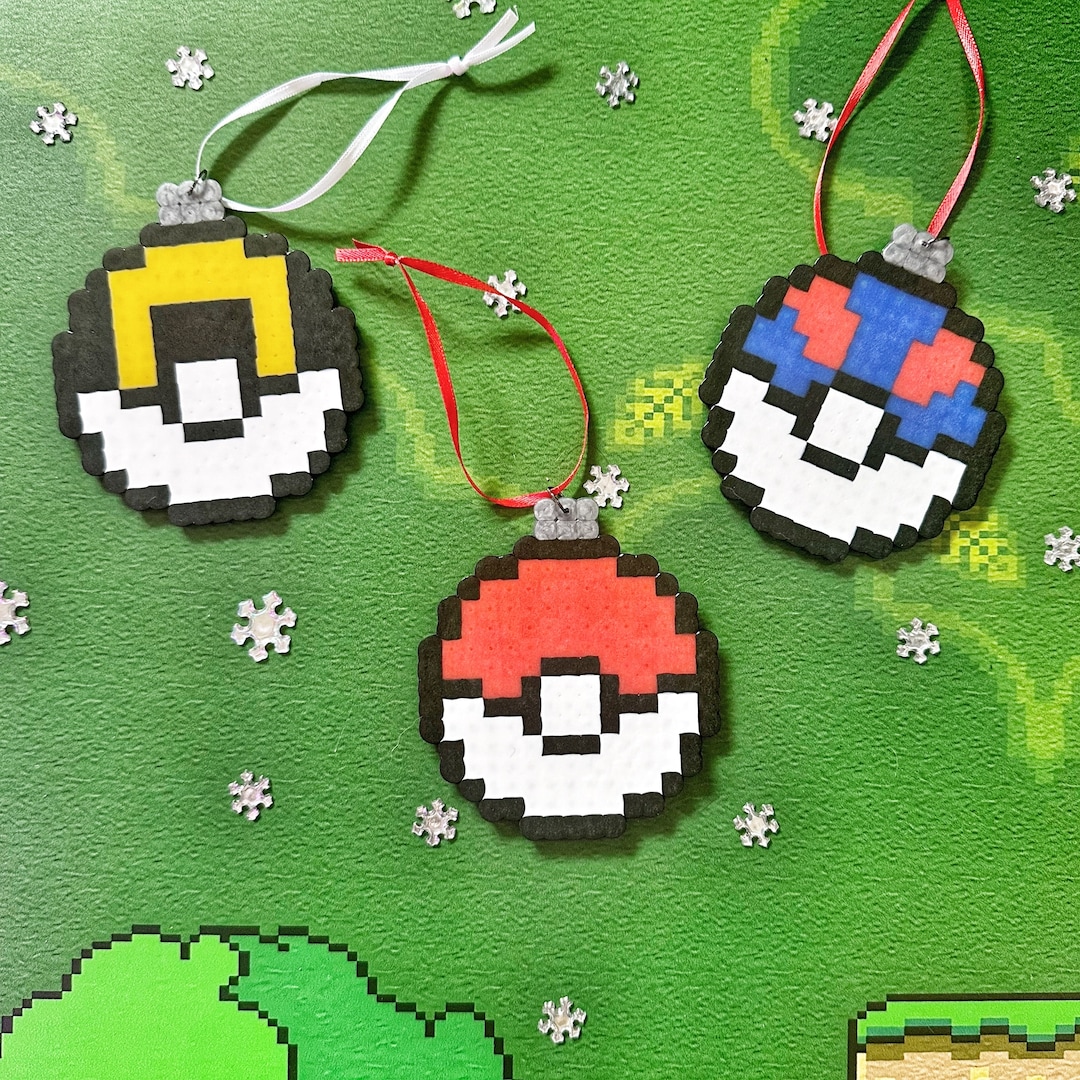 Large Pokémon Pokeball Video Game Christmas Decorations | Nerdy ...