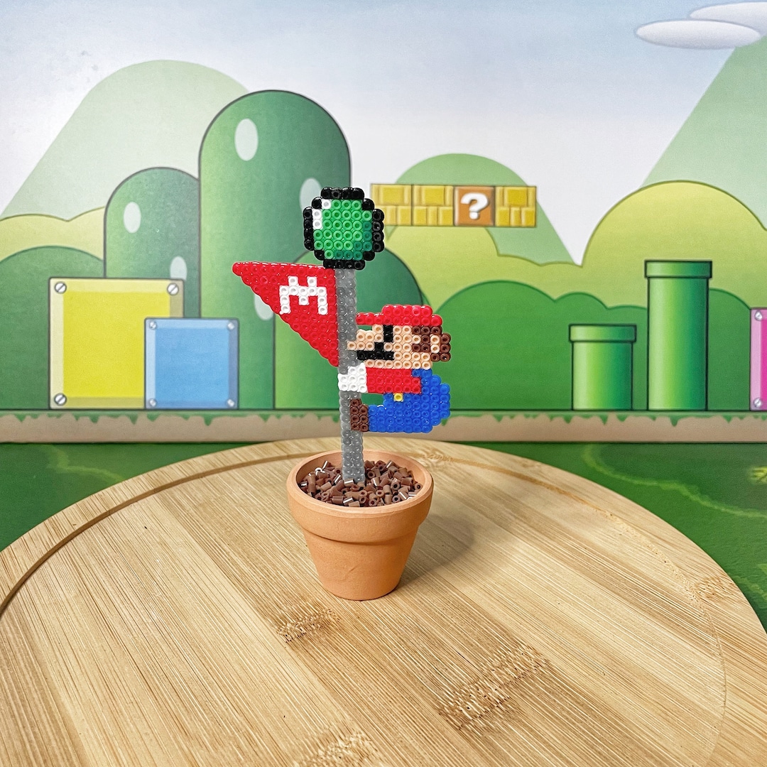 Super Mario Climbing Flagpole Video Game Decor Desk Plant - Etsy