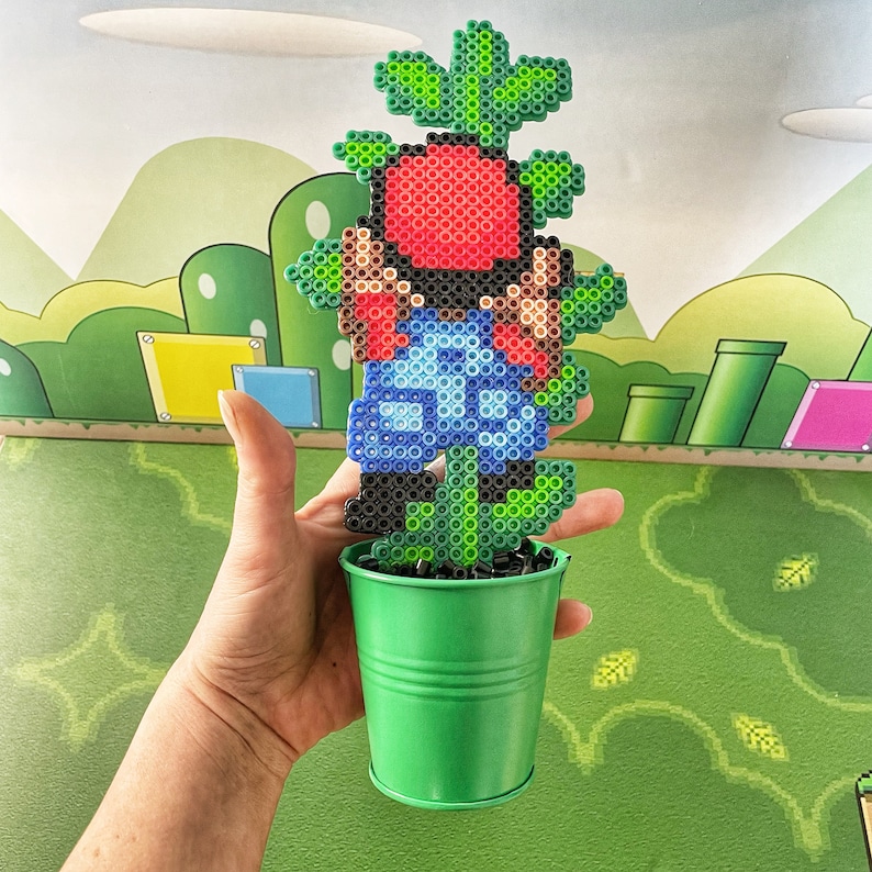 Large Climbing Mario Plants | Video Game Decor | Desk Plant | Game Room ...