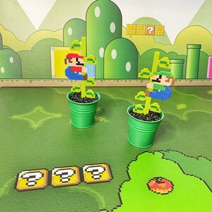 Mario and Luigi Vine Plants | Video Game Decor | Desk Plant | Game Room ...