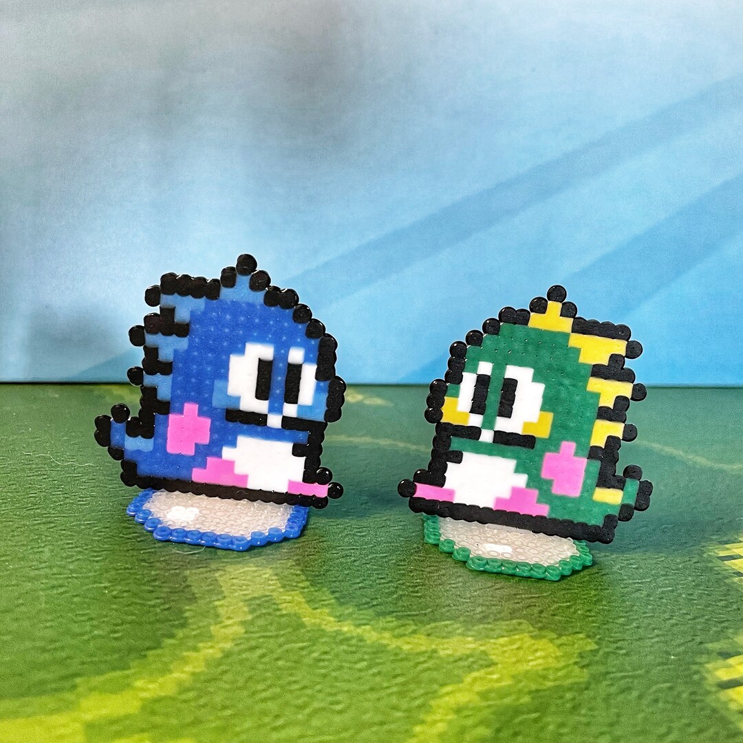 Bubble Bobble Game Figurines With Affixed Stand | Video Game Decor ...