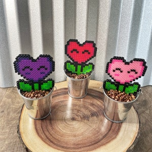 Large Retro Super Mario Potted Flowers | Video Game Decor | Valentines ...