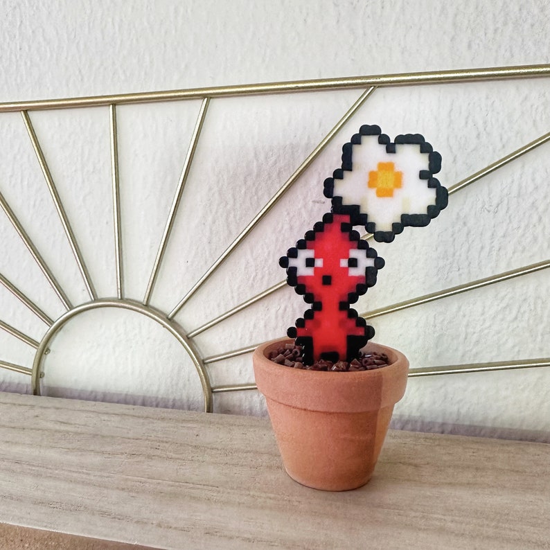 Pikmin Potted Plants | Video Game Decor | Desk Plant | Game Room Decor ...