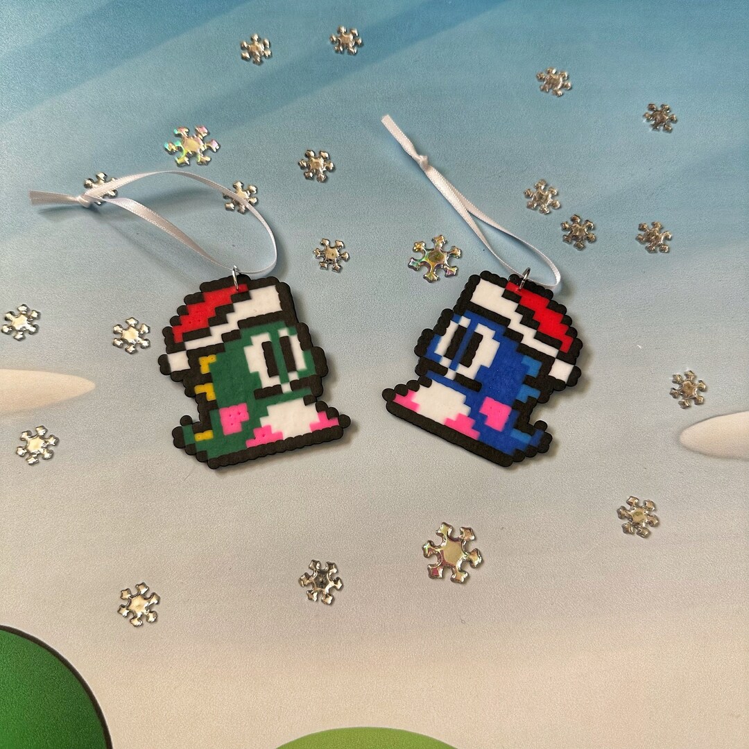 Xmas Bubble Bobble Santa Figures | Video Game Xmas Decor | Retro Gaming ...