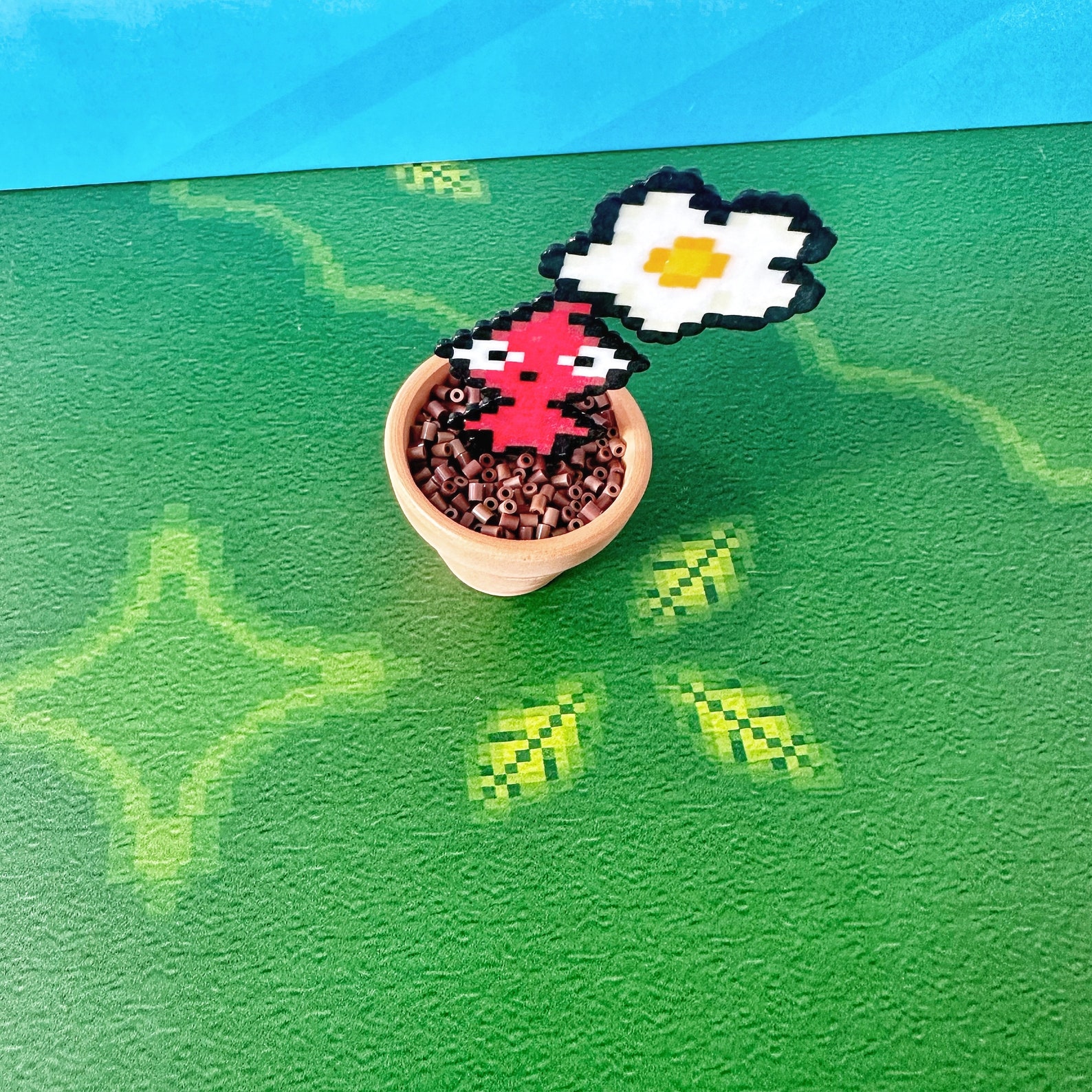 Pikmin Potted Plants | Video Game Decor | Desk Plant | Game Room Decor ...