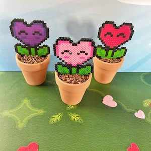 Large Retro Mario Video Game Flower | Video Game Decor | Desk Plant ...