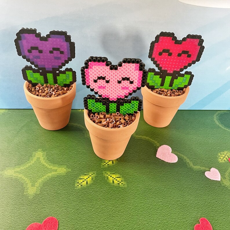 Large Retro Mario Video Game Flower | Video Game Decor | Desk Plant ...