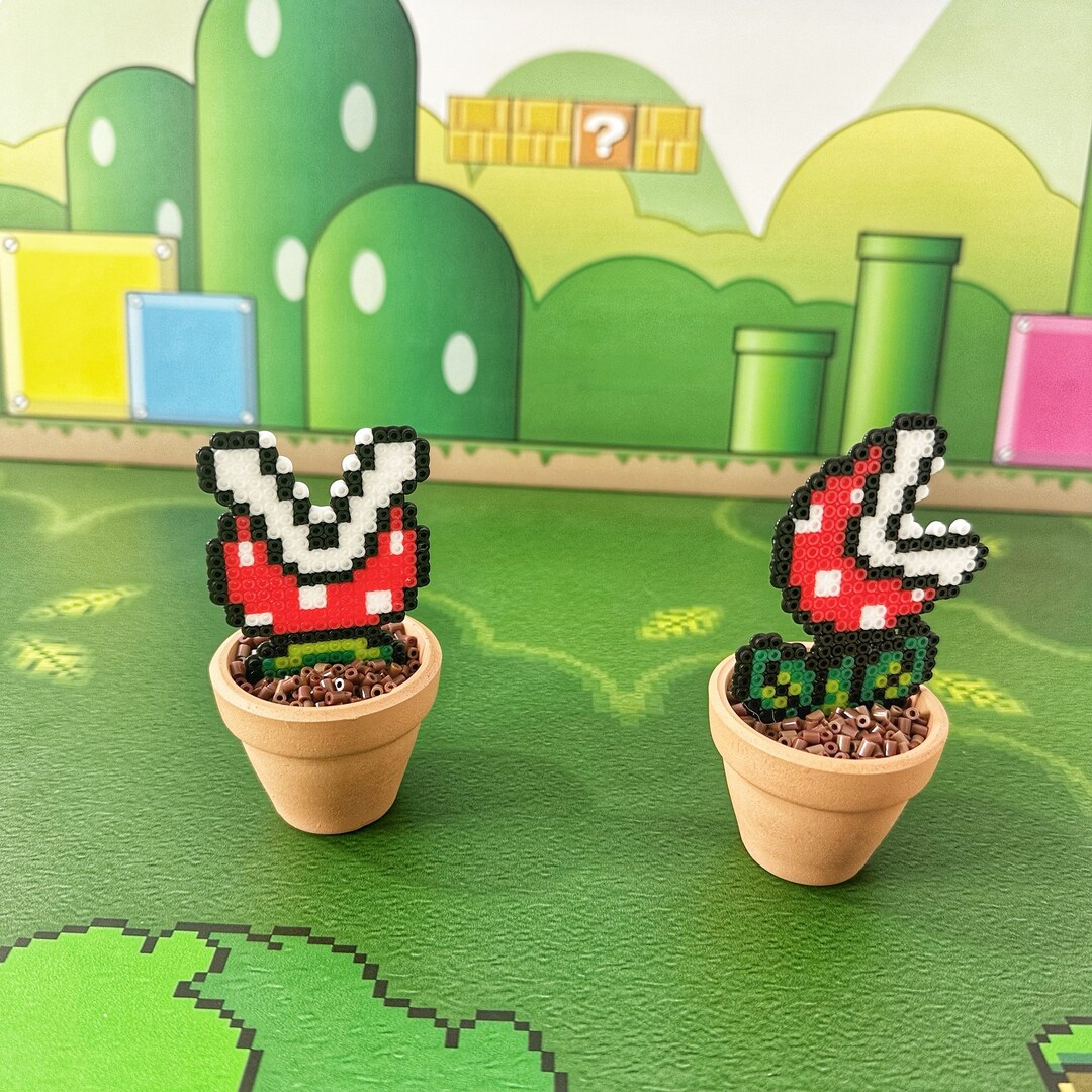 Super Mario World Enemy Piranha Plant in Pot | Video Game Decor | Game ...