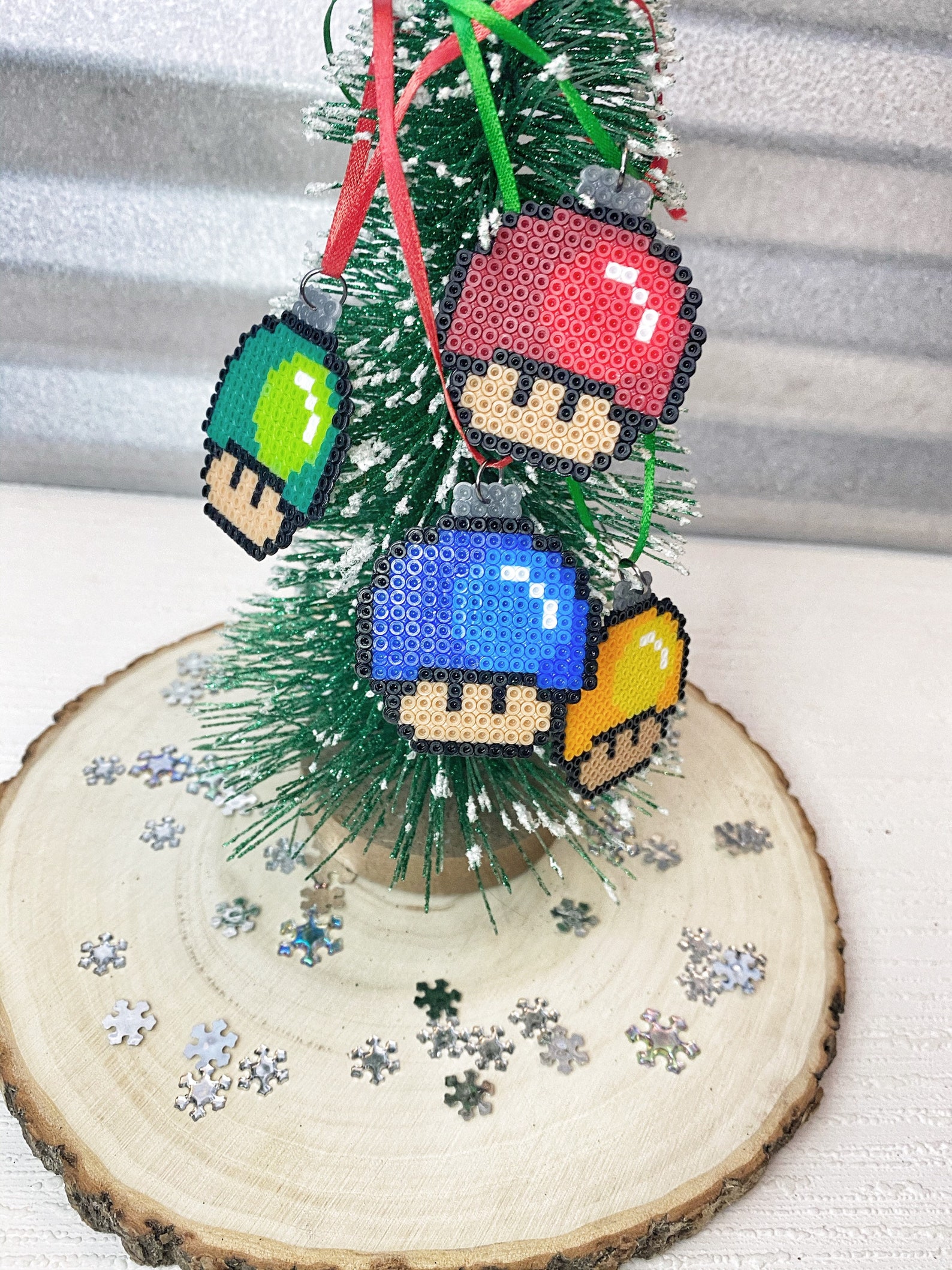 Super Mario Santa Christmas Decorations Nerdy Tree Ornaments | Etsy