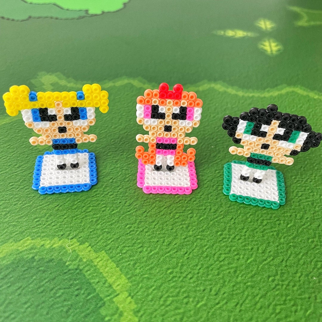 Powerpuff Girls Character Art Blossom Perler Sprite Bubbles Figurine ...