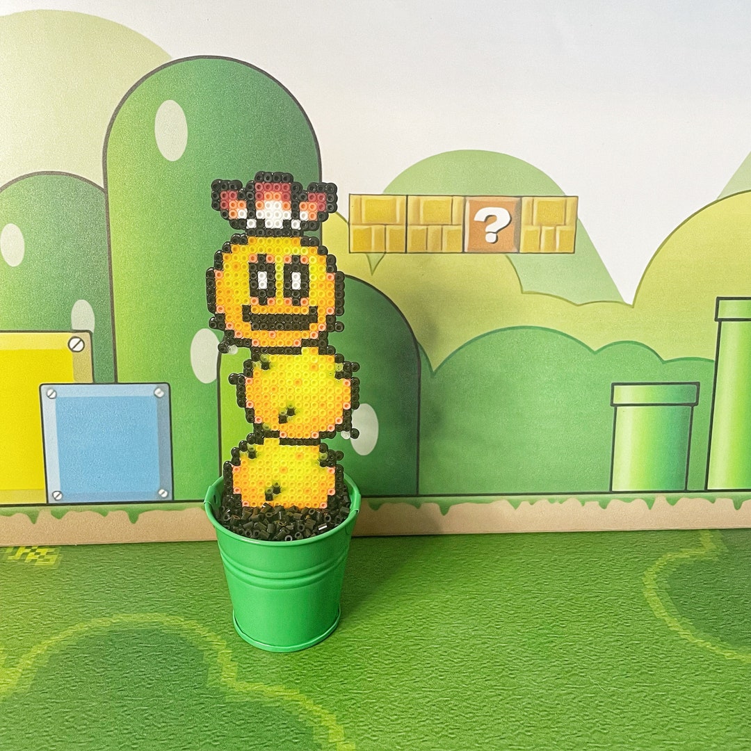 Super Mario Cactus Pokey Character in Warp Tube | Video Game Art | Game ...