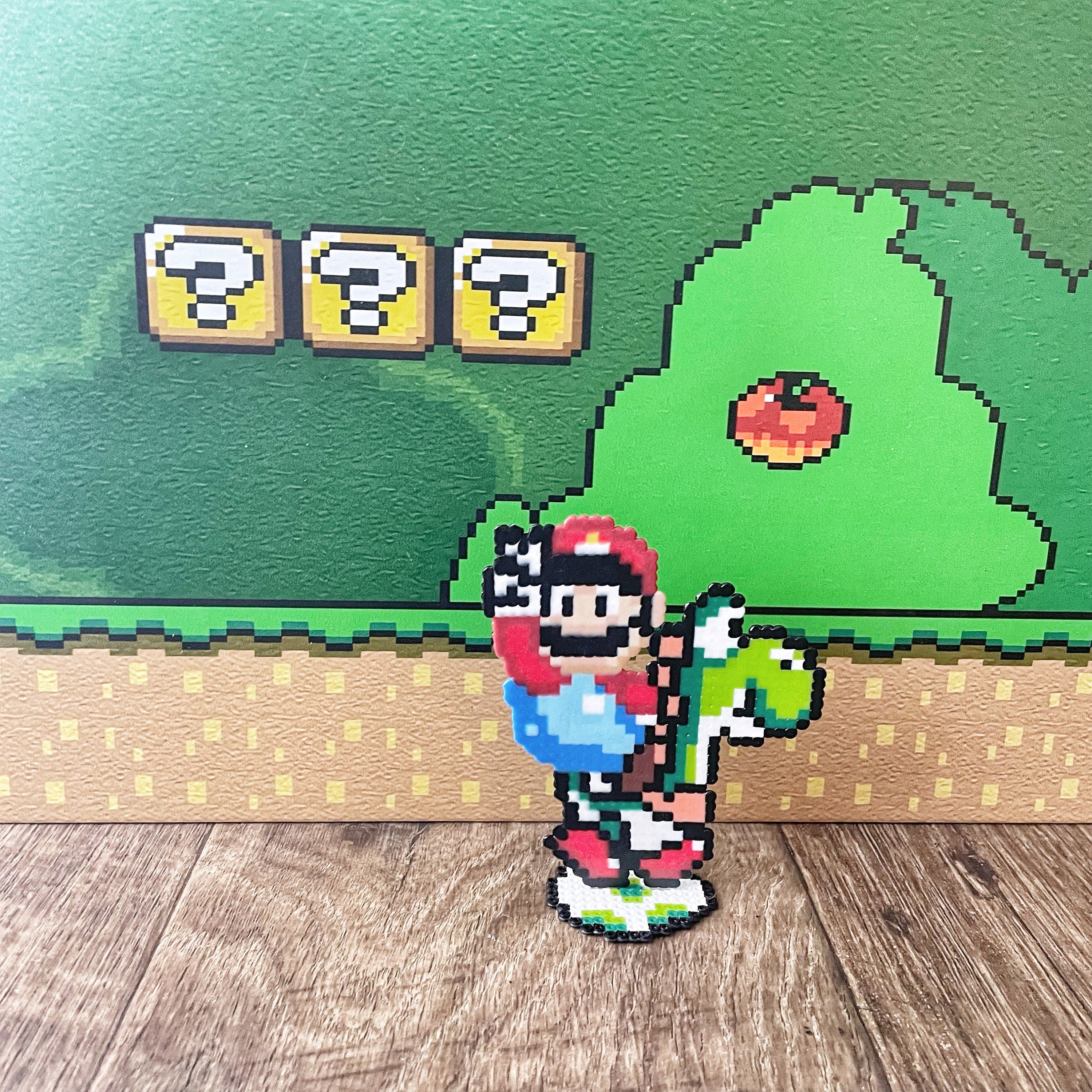 Mario Riding Yoshi 8 Bit