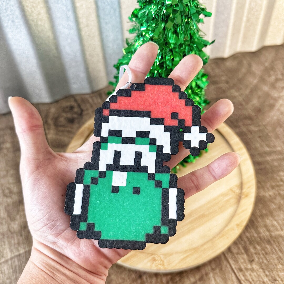 Large Santa Yoshi Super Mario Bros Game Christmas Ornament, Custom Gift ...