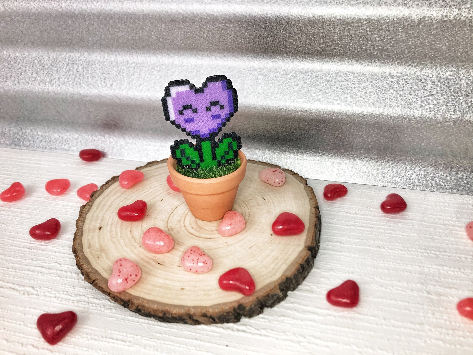 Valentines Heart Flowers Mario Plant Video Game Decor - Etsy