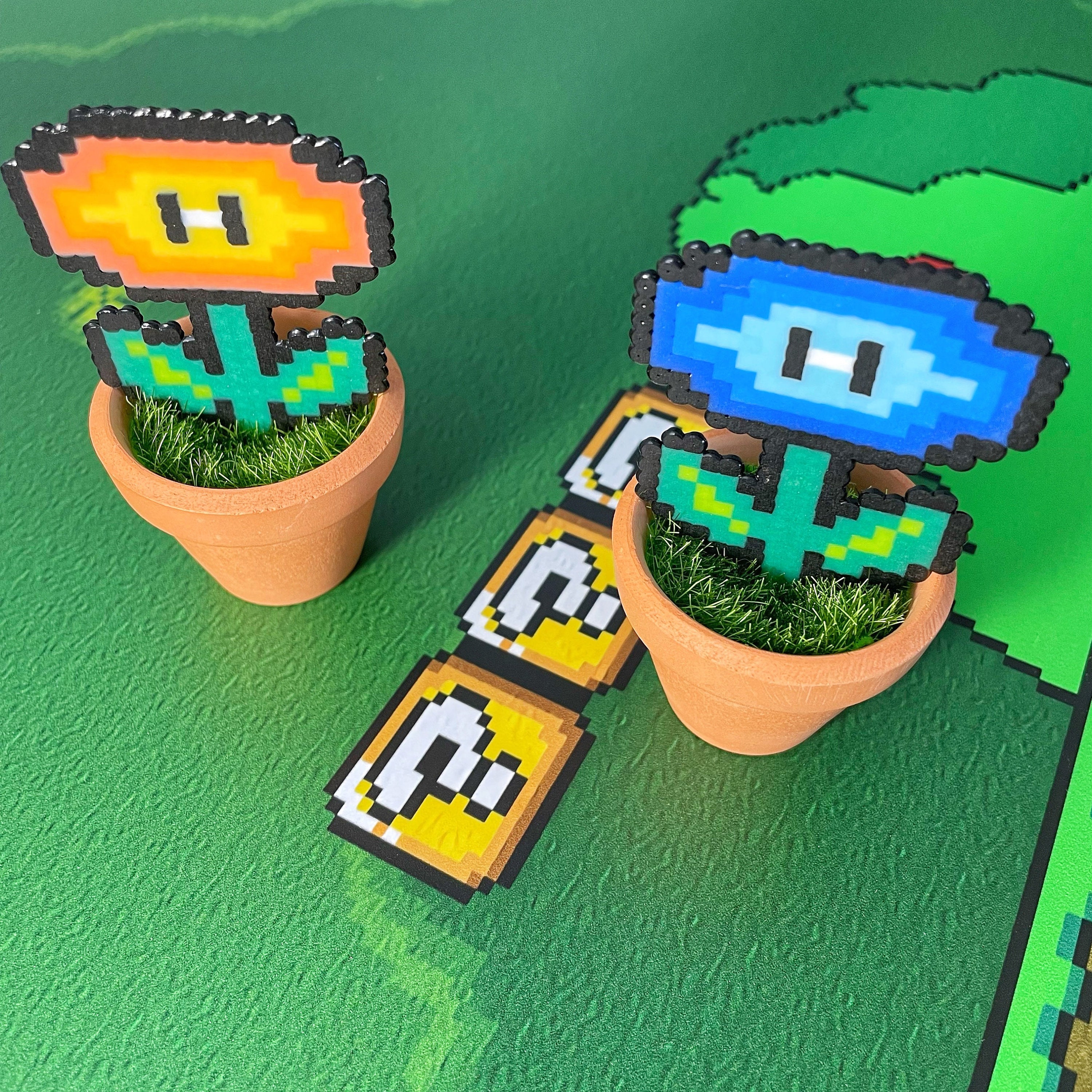 Minecraft Pixel Art Mario Ice Flower