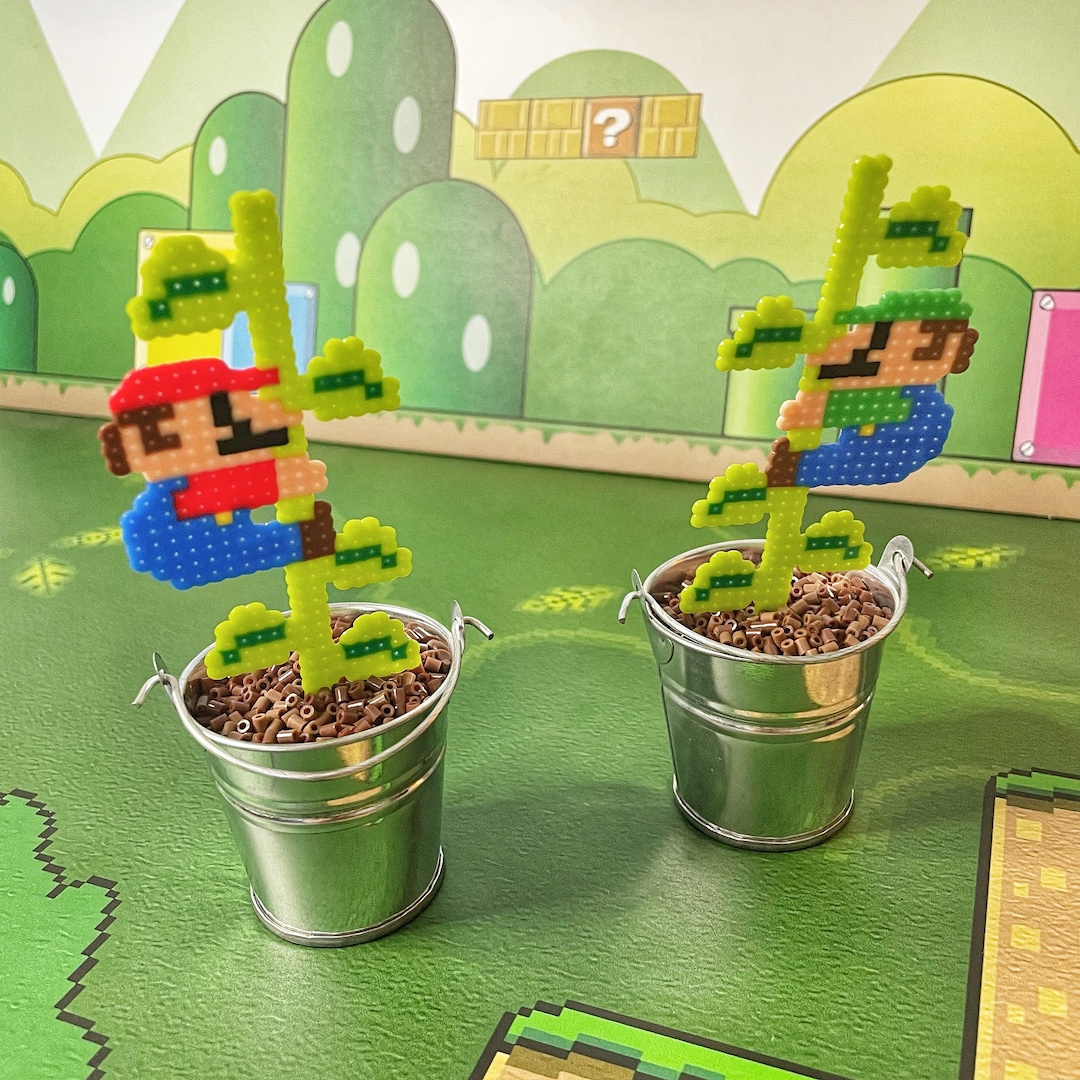Mario and Luigi Vine Plants | Video Game Decor | Desk Plant | Game Room ...