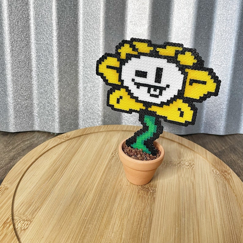 Potted Happy Flowey Flower From Undertale Game | Video Game Decor ...