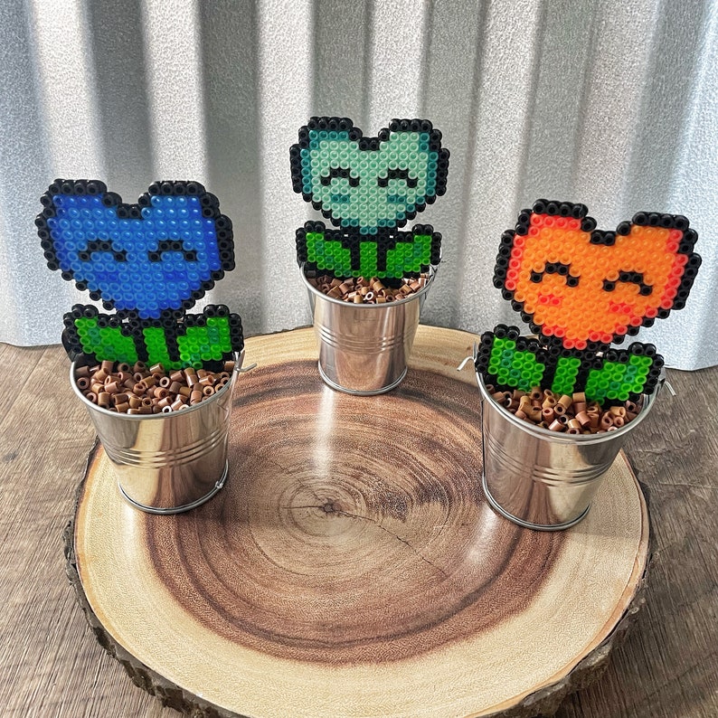 Large Retro Mario Video Game Flower | Video Game Decor | Desk Plant ...