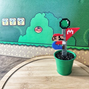 Super Mario Climbing Flagpole | Video Game Decor | Desk Plant | Game ...