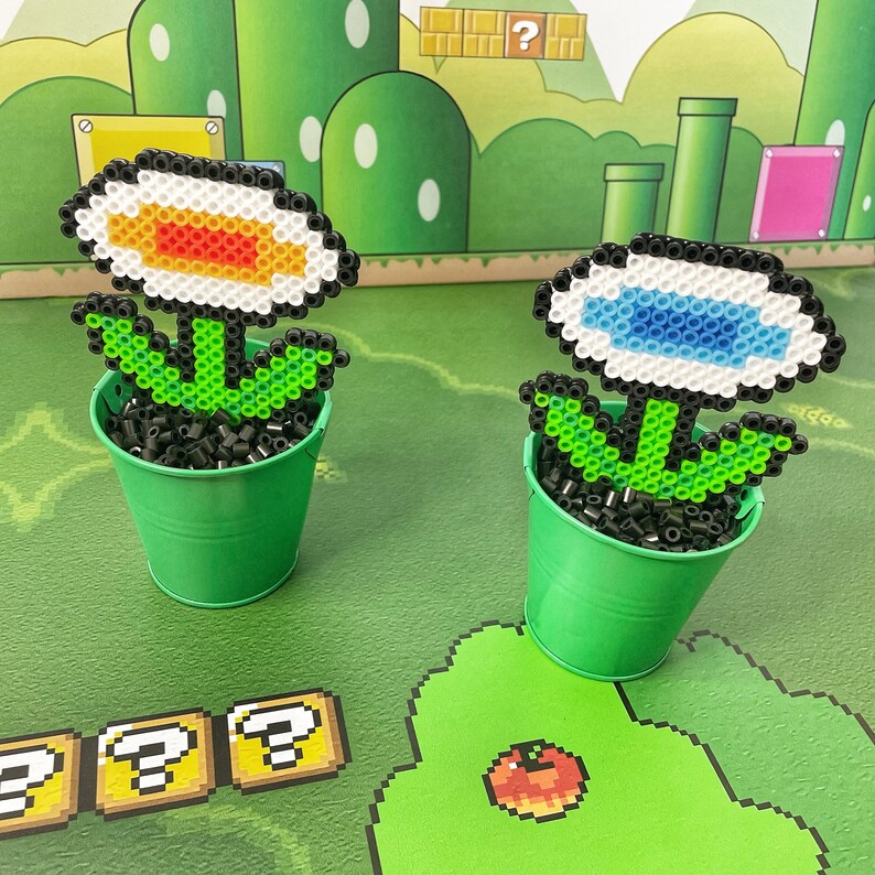 Large Classic Retro Video Game Fire Flower Game Room Decor - Etsy