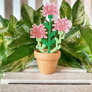 Blooming Pink Thistle Pixel Plant Office Decor Desk Plant - Etsy