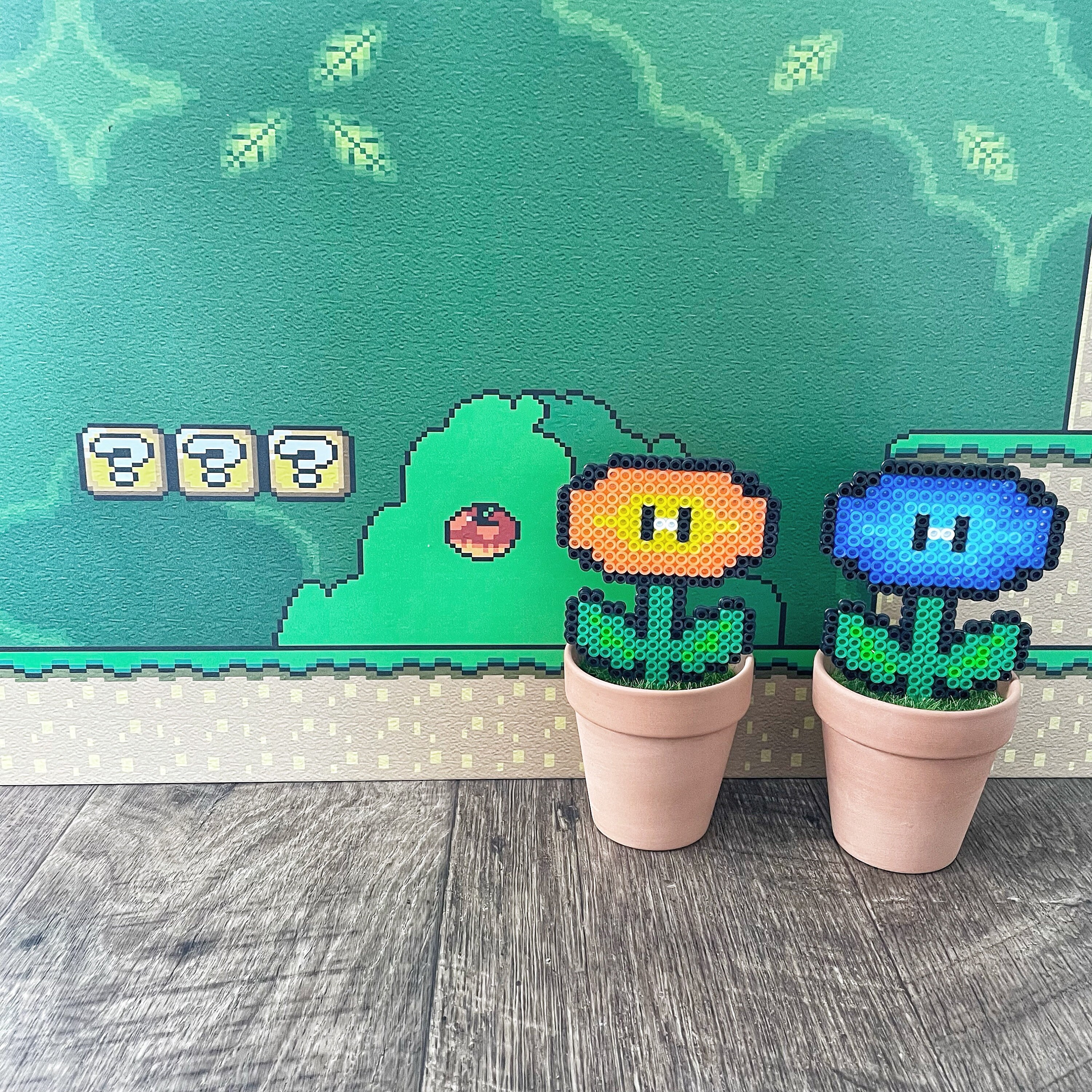 Large Super Mario Fire and Ice Flower | Game Room Decor | Nintendo ...
