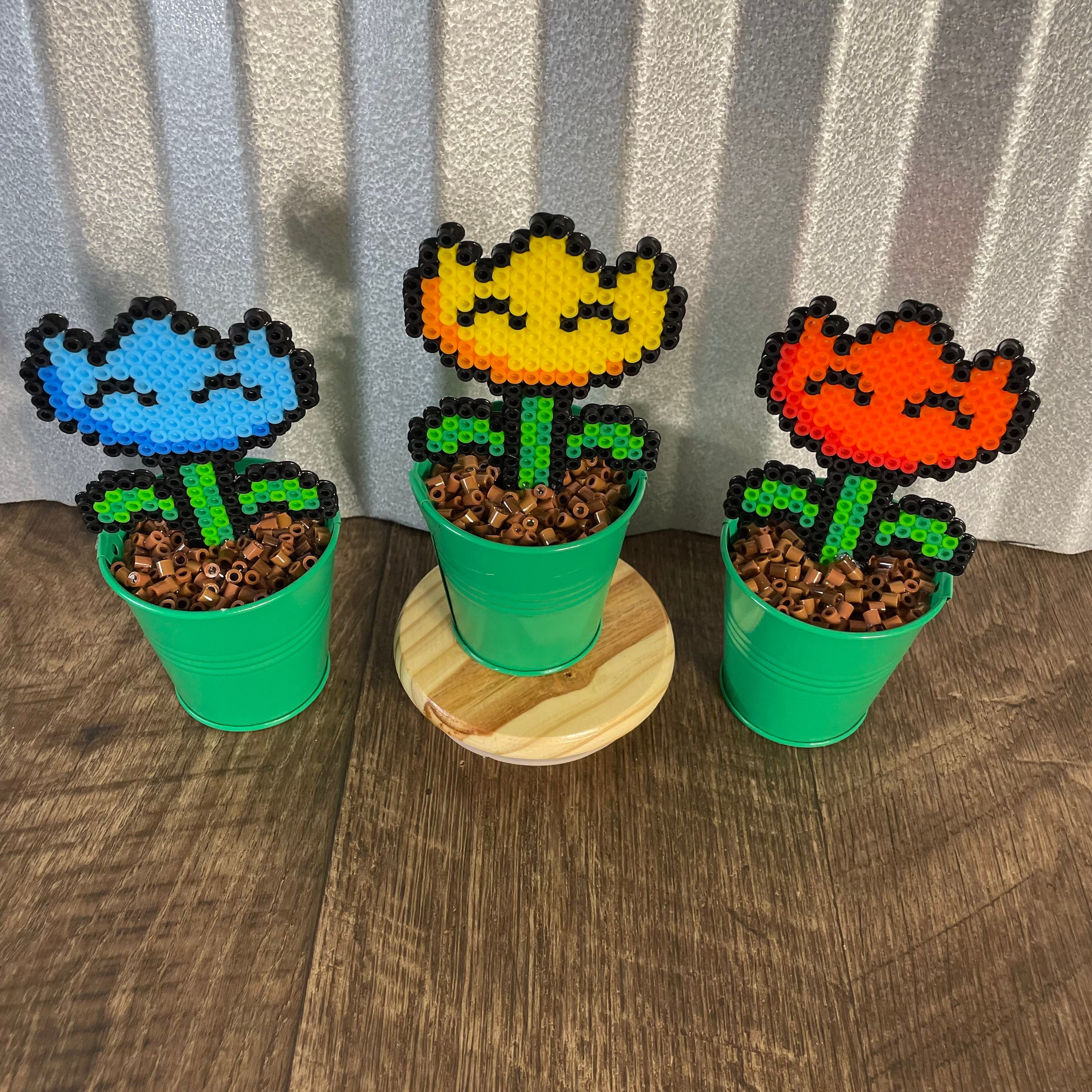 Large Retro Mario Video Game Flower | Video Game Decor | Desk Plant ...