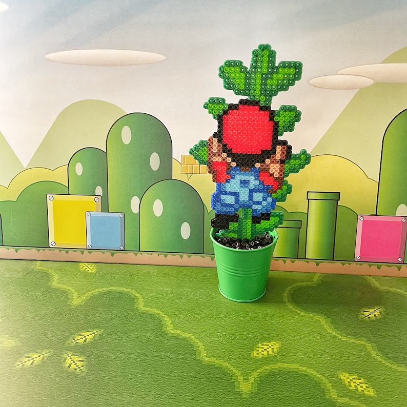 Large Climbing Mario Plants Video Game Decor Desk Plant - Etsy