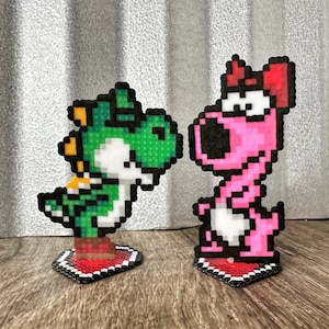 Kissing Yoshi Birdo Couple | Video Game Decor | Valentines 8 Bit Art ...