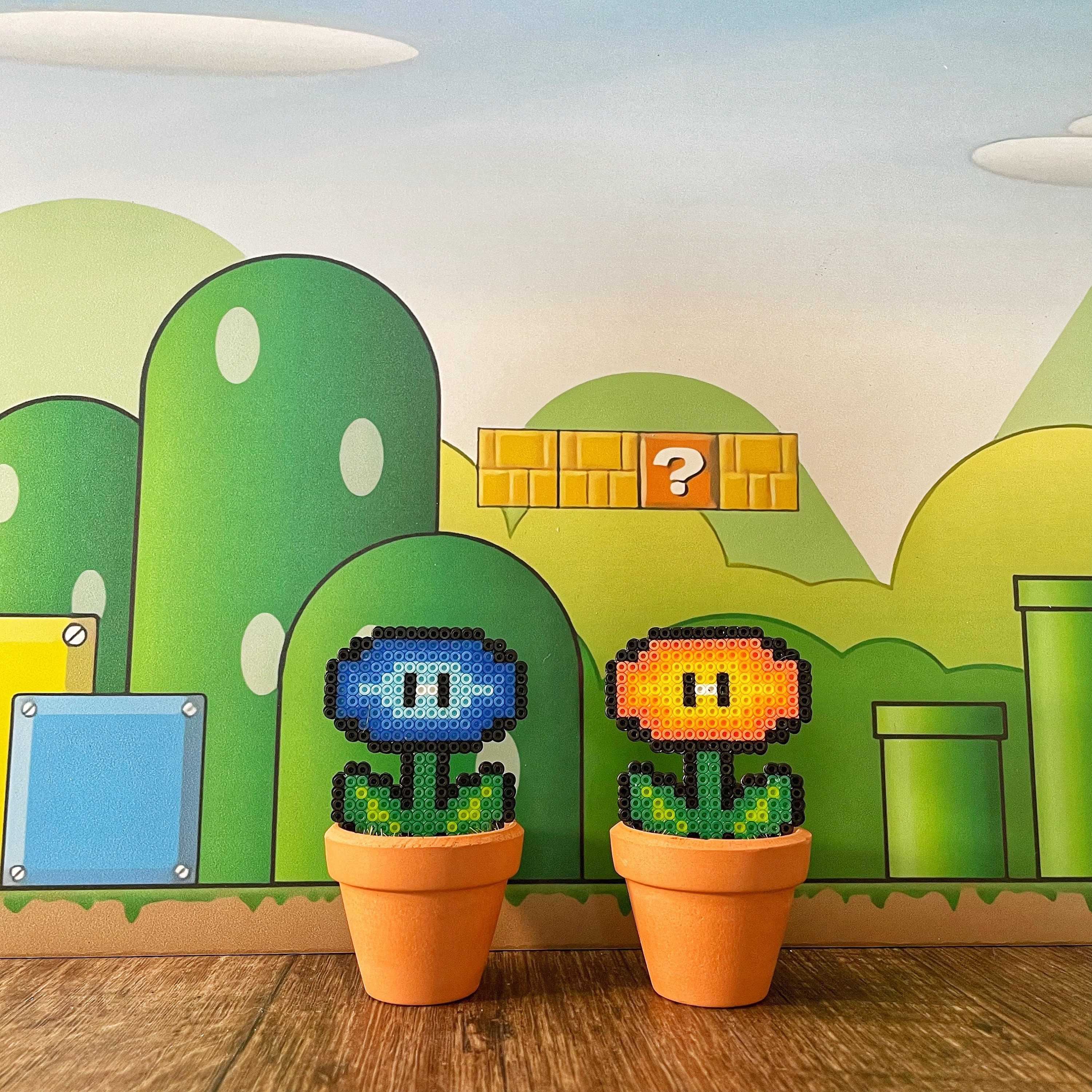 Minecraft Pixel Art Mario Ice Flower