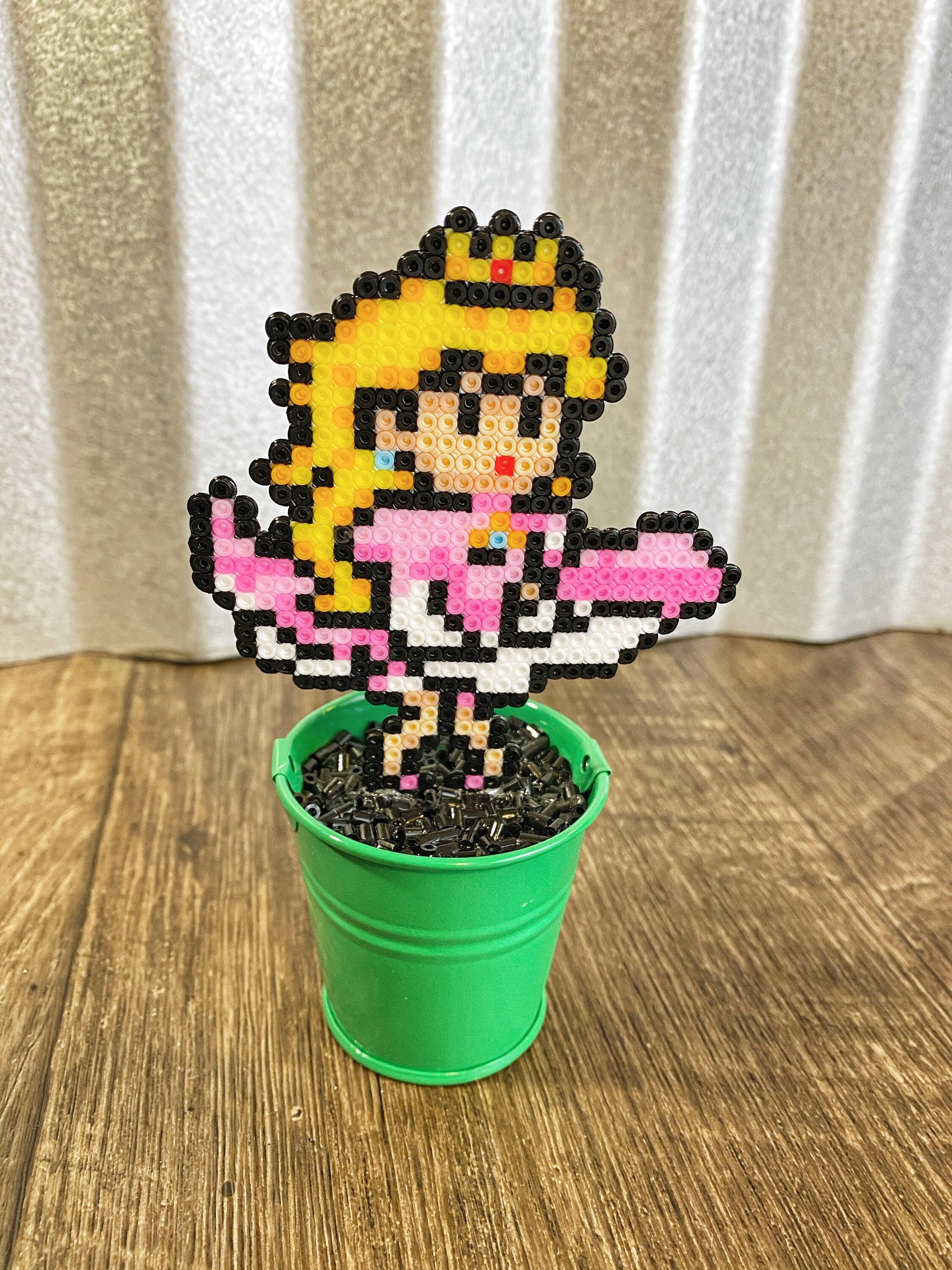 Princess Peach Sprite | Video Game Decor | Desk Plant | Game Room Decor ...